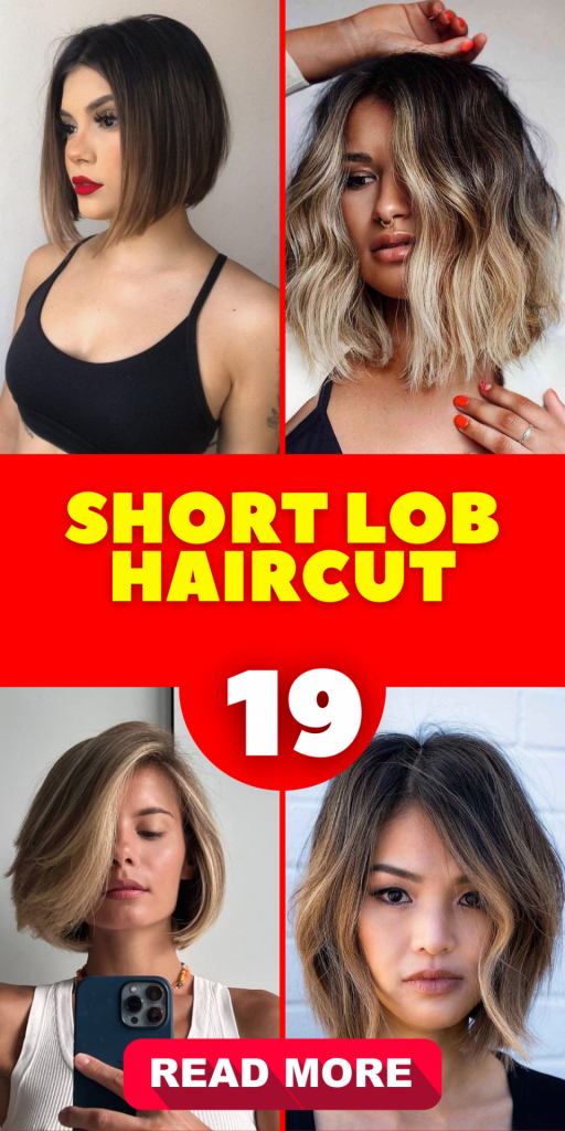 Exuding Youthful Allure: Short Lob Haircut with Bangs, Perfectly Styled ...
