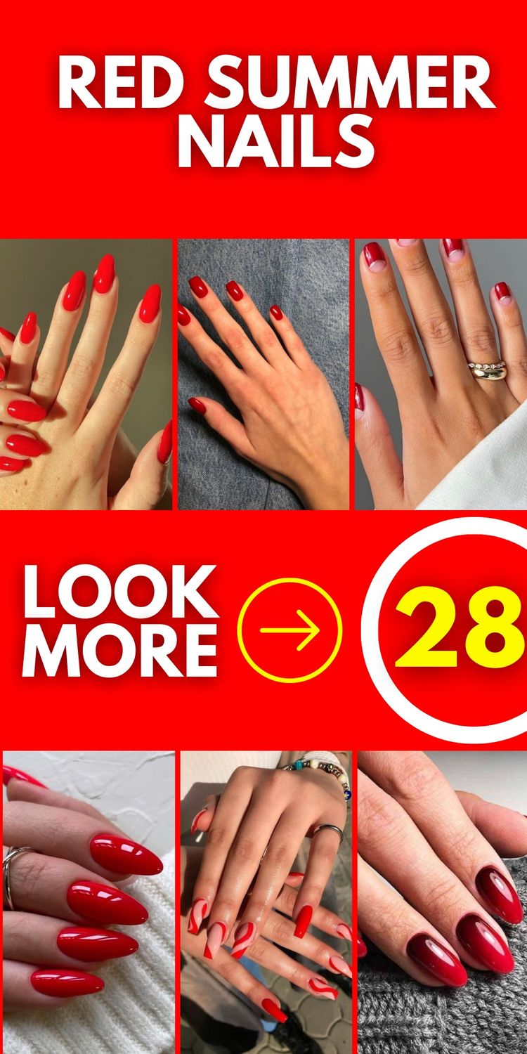 Red Summer Nails: Bright and Bold Designs for a Trendy 2023 Look ...