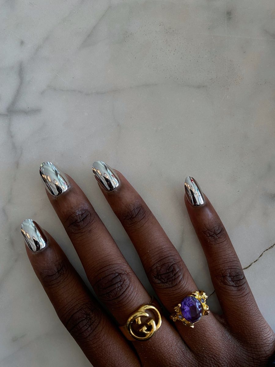Chrome Nails Dark Skin 17 Ideas: Adding Glamour and Elegance to Your ...