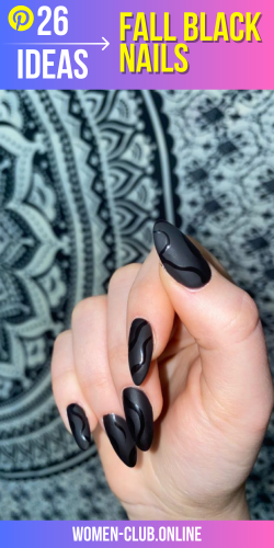 Autumn Shadows: Fall Black Nails 2023 - Dark Autumn Nail Art