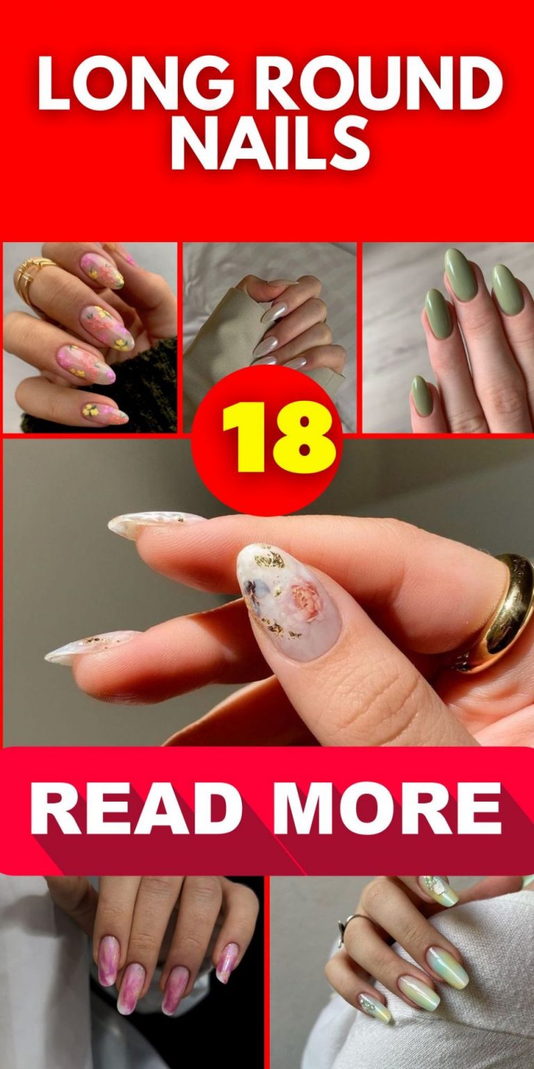 Long Round Nails 18 Ideas: Embrace Elegance and Style - Fall Update ...