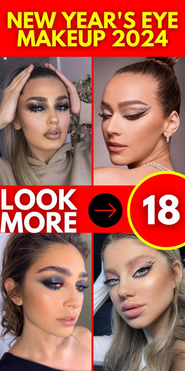 Glam Up 2024 with New Year's Eye Makeup Ideas: Glitter, Lunar, and ...