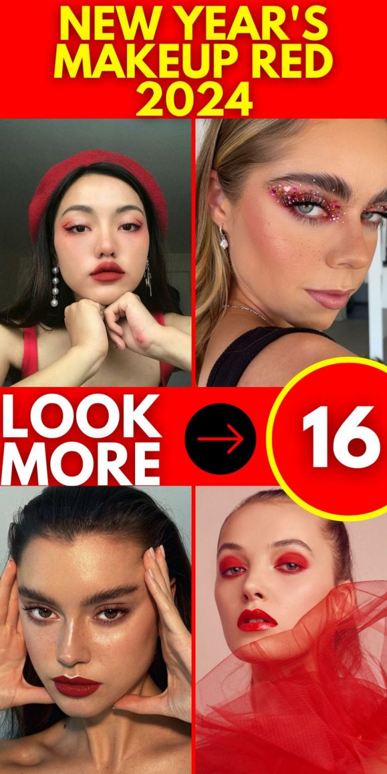 New Year's Makeup Red 2024 Ideas: Lips Tutorial, Dress, Eyes & Hair ...