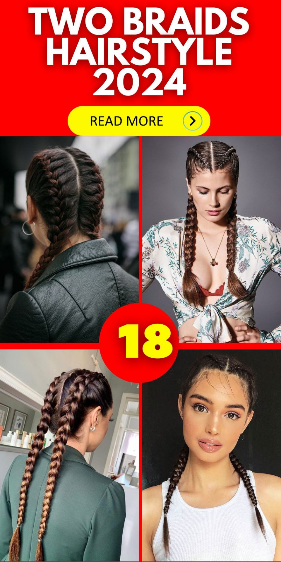 2024 Two Braids Hairstyle Trends: Step Up Your Style with Cute, Easy ...