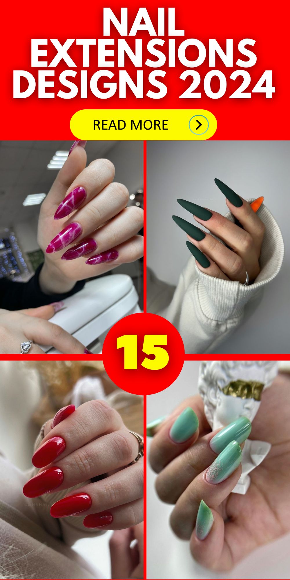 Explore 2024's Latest Nail Extension Designs for Every Occasion