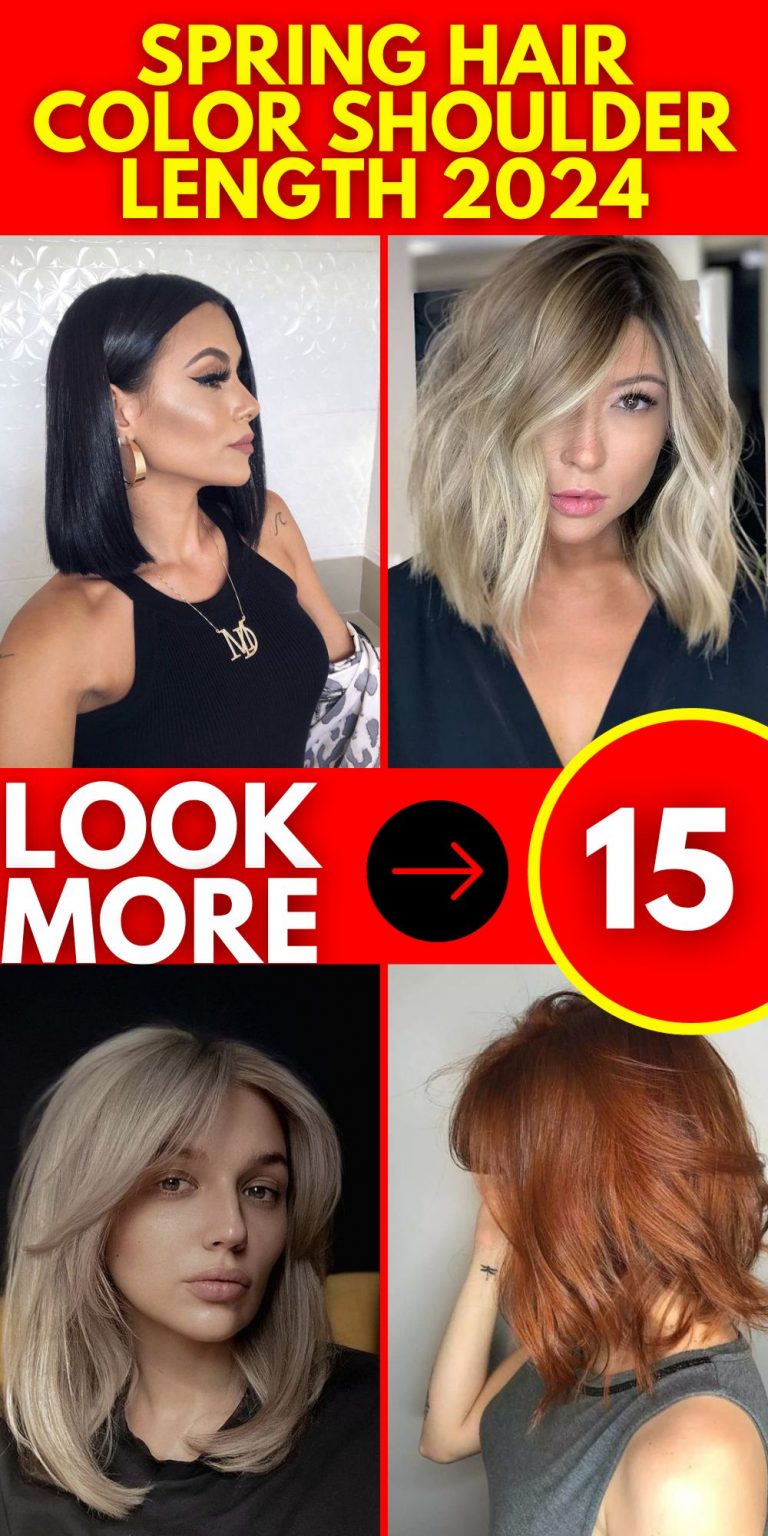 Top Shoulder-Length Hair Colors for Spring 2024: Trendy Medium Styles