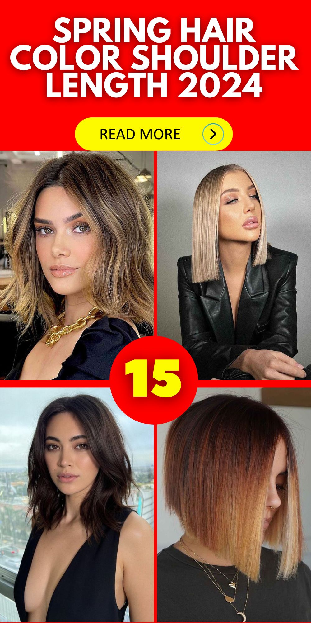 Top Shoulder-Length Hair Colors for Spring 2024: Trendy Medium Styles