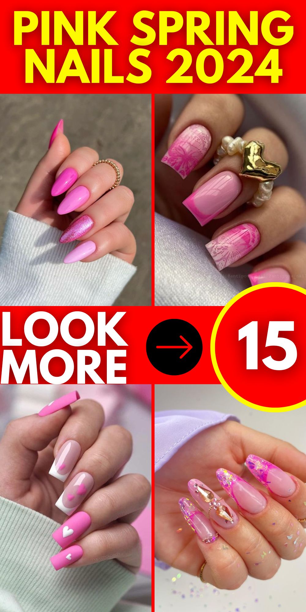 Stunning Pink Spring Nails 2024: Light, Bright & Chic Designs