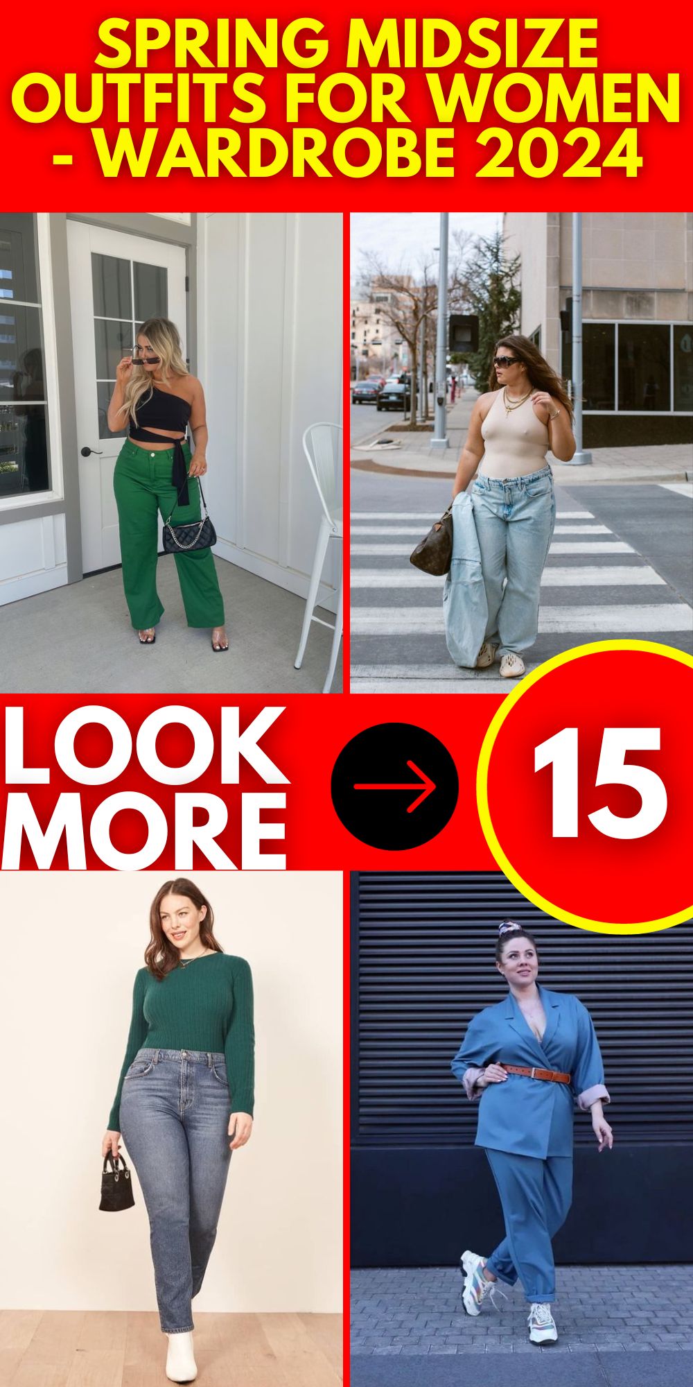 Spring Midsize Outfits 2024: Office to Vacation Wardrobe Essentials