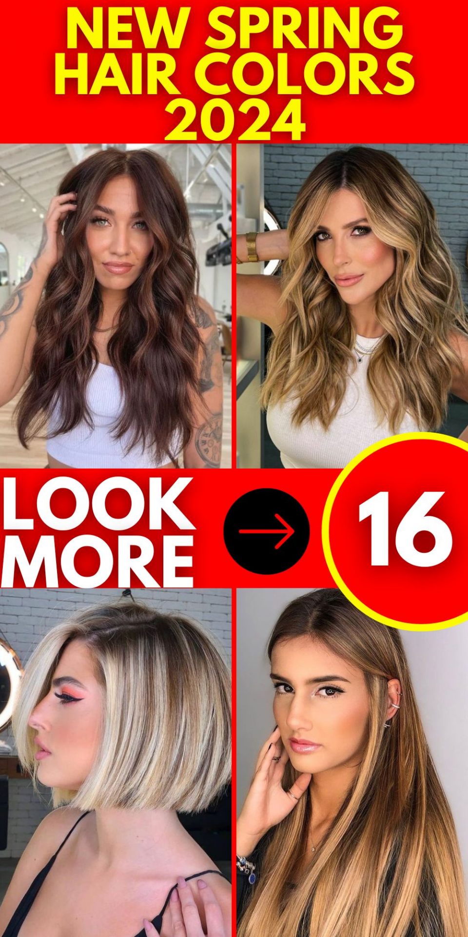 Spring 2024 Hair Trends: Discover Light to Dark Hues for Brunette to Blonde
