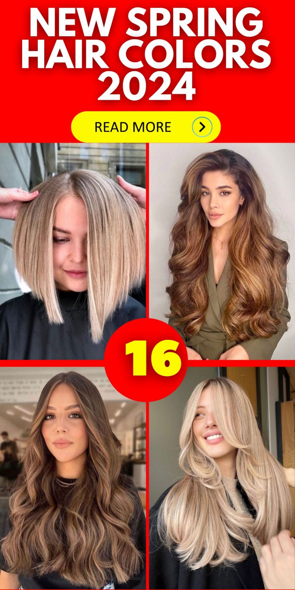 Spring 2024 Hair Trends: Discover Light to Dark Hues for Brunette to Blonde