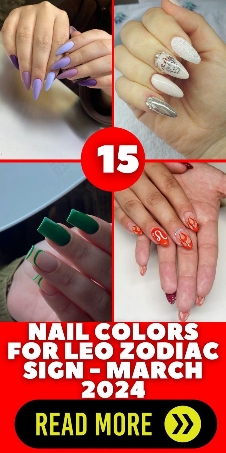Bold Nail Colors & Designs for Leo Zodiac in March 2024