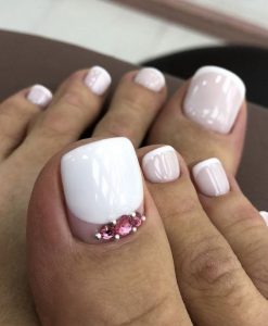 Title: 25 Ideas for Summer White Toe Nail Designs - Chic Pedicures for ...