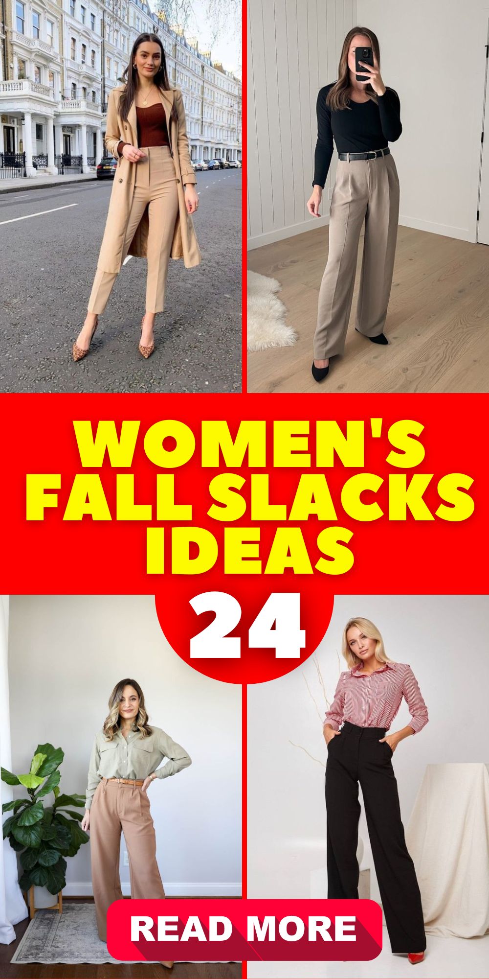 Best Women's Fall Slacks Outfit 24 Ideas | Casual, Dressy, and Work Outfits