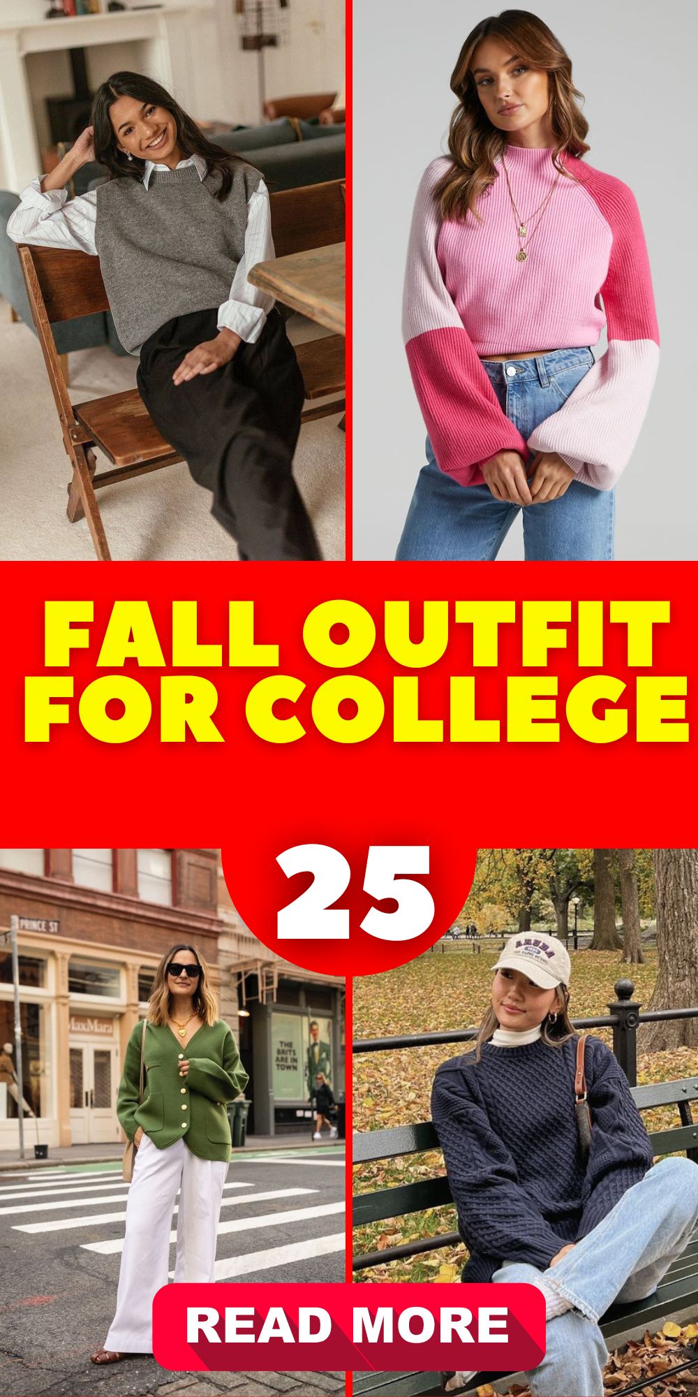 Cute and Comfy Fall Outfits for College Students - 25 Ideas