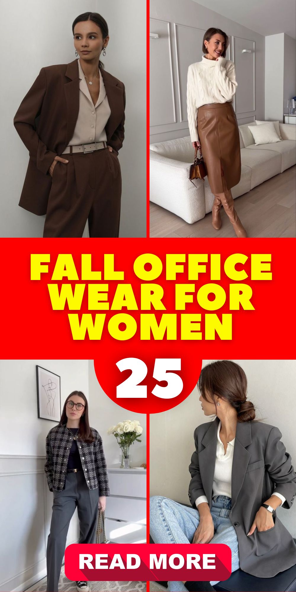 25 Ideas for Fall Office Wear for Women: Casual to Formal Outfits
