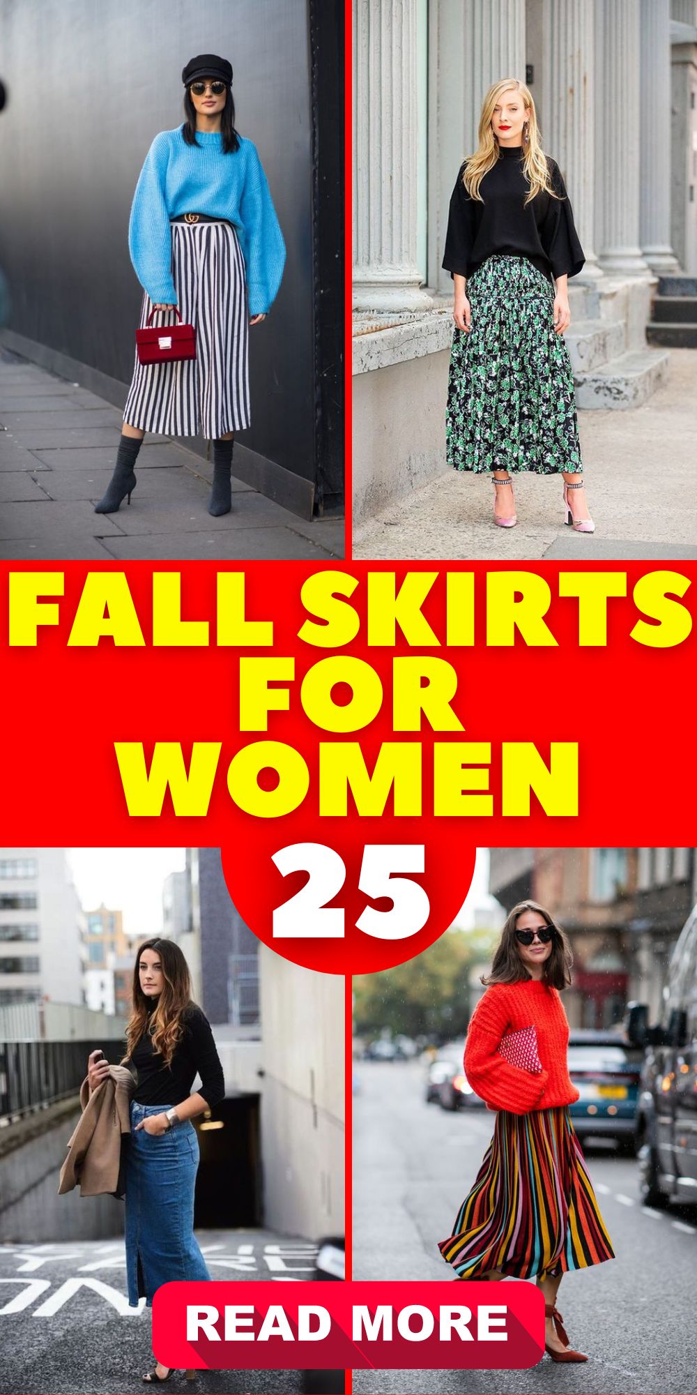 Fall Skirts for Women 25 Ideas: Office, Casual, and Photoshoot Outfits