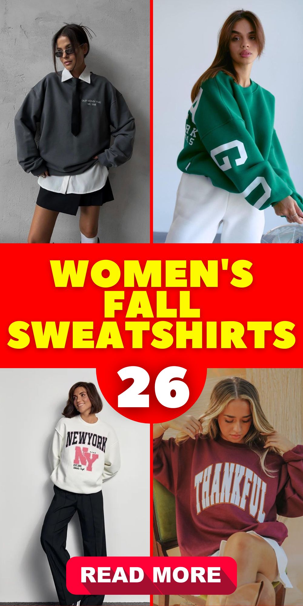 26 Ideas for Women's Fall Sweatshirts: Fashion Style, Cute and Casual ...