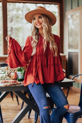 25 Ideas for Trendy and Cute Fall Tops for Women - Stylish Long Shirts ...