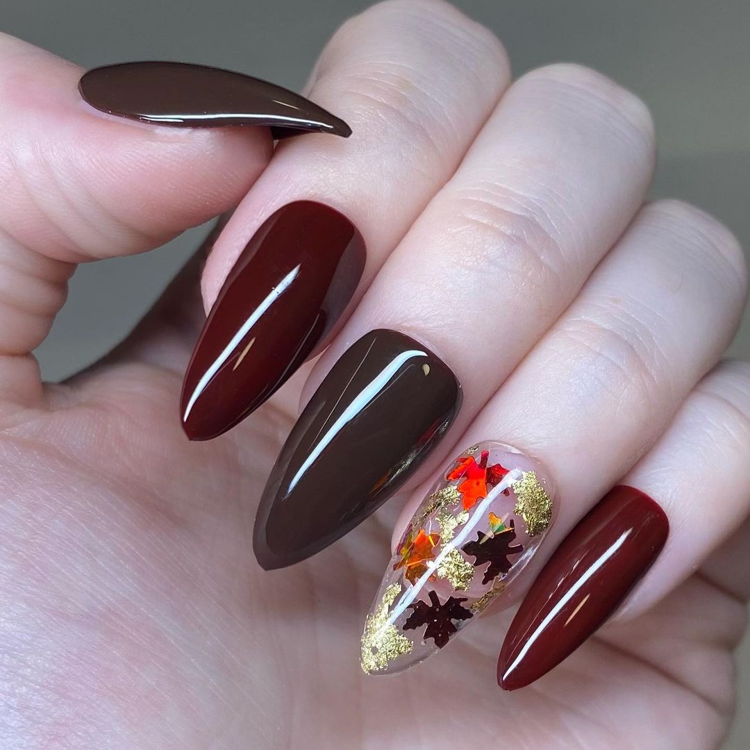 Simple and Stunning Fall Leaf Nail Designs 25 Ideas | Autumn Trends ...