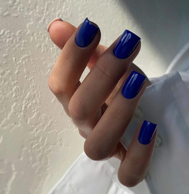 Blue Fall Nails Designs 26 Ideas – Dark, Navy, Royal, Light & Matte Colors