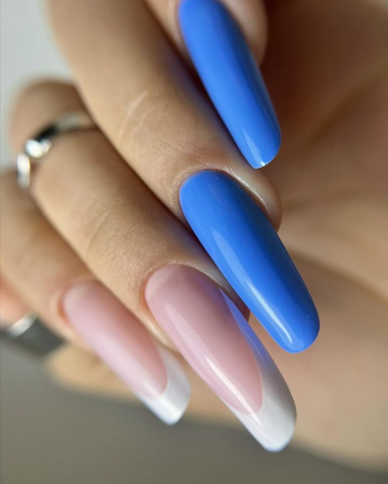 Blue Fall Nails Designs 26 Ideas – Dark, Navy, Royal, Light & Matte Colors