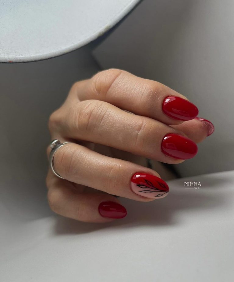 26 Trendy Red Fall Nails Ideas: Designs, Colors, and Shapes for Autumn ...