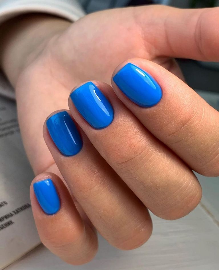 Blue Fall Nails Designs 26 Ideas – Dark, Navy, Royal, Light & Matte Colors