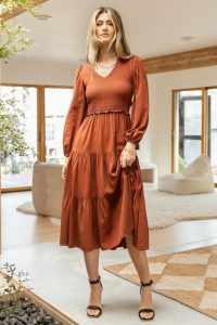 25 Ideas for Midi Fall Dresses for Women: Classy, Casual, and Wedding ...