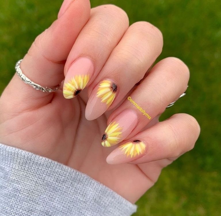 Fall Sunflower Nails 25 Ideas: Cute Designs, Trends, and Acrylic Art