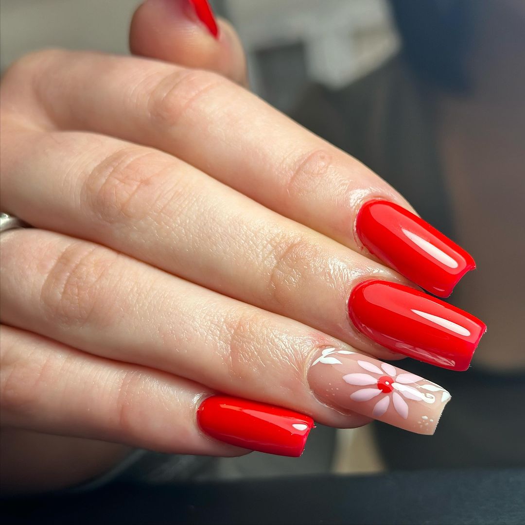 Fall Flower Nail Designs: Simple, Short, Acrylic, and Trendy 27 Ideas