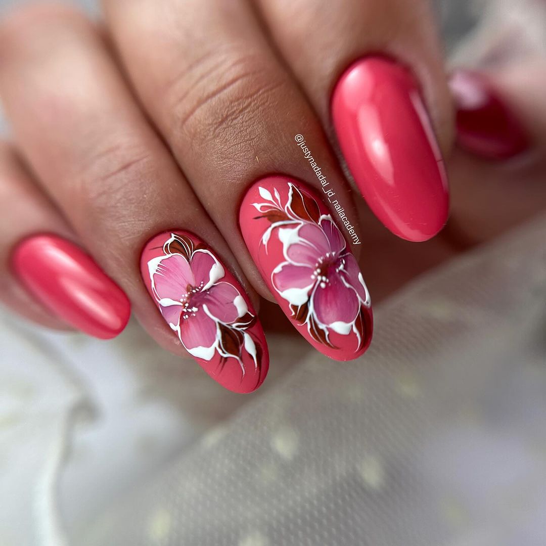 Fall Flower Nail Designs: Simple, Short, Acrylic, and Trendy 27 Ideas