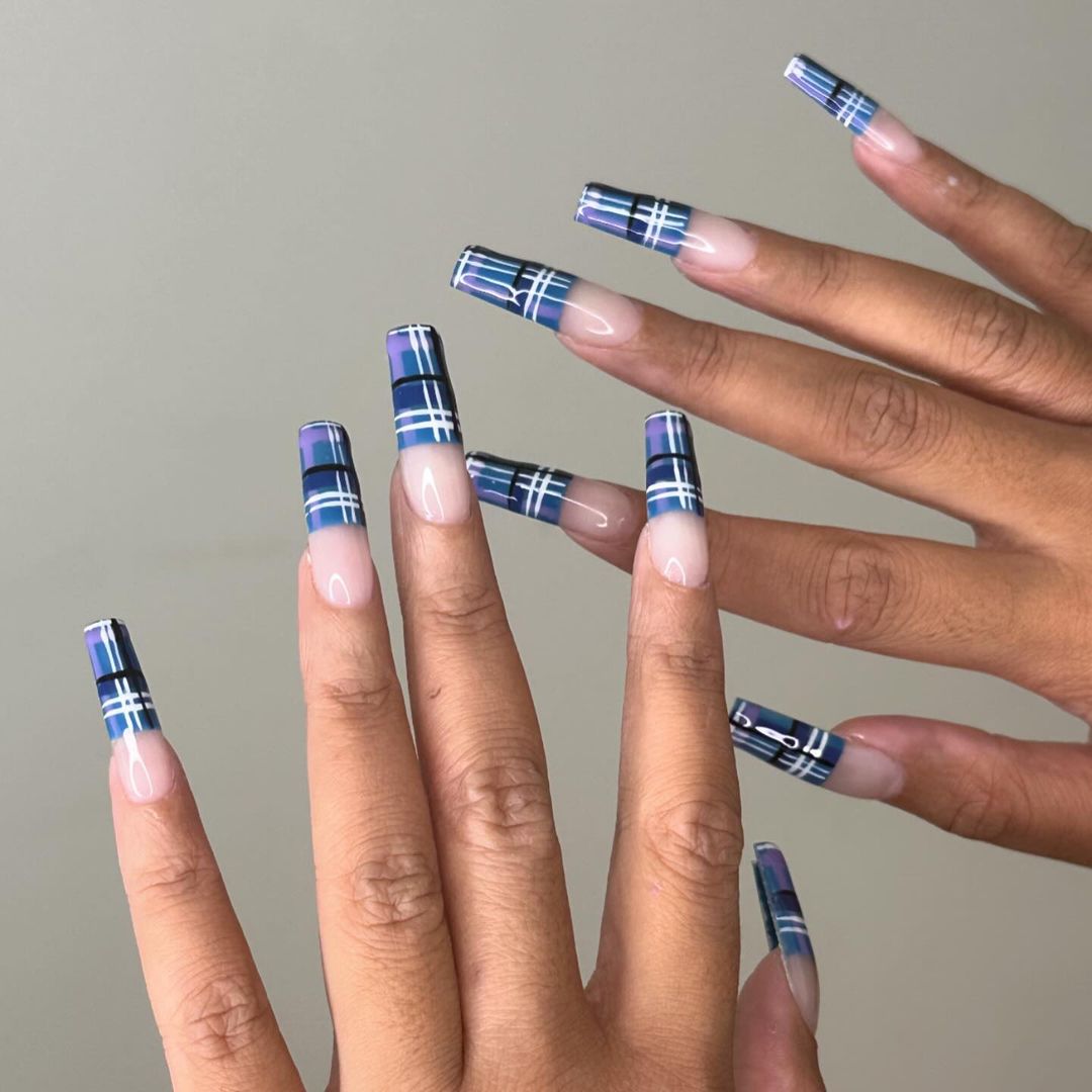 Fall Plaid Nails 2024: 23 Ideas for Cute and Trendy Designs