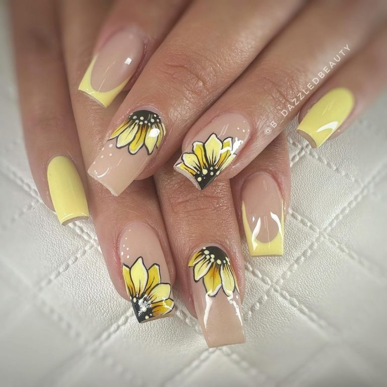 Fall Sunflower Nails 25 Ideas: Cute Designs, Trends, and Acrylic Art