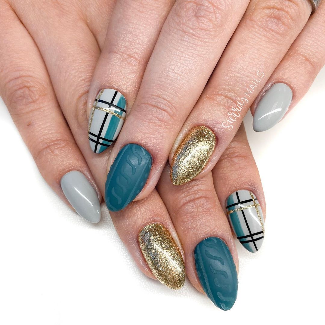 Fall Plaid Nails 2024: 23 Ideas for Cute and Trendy Designs