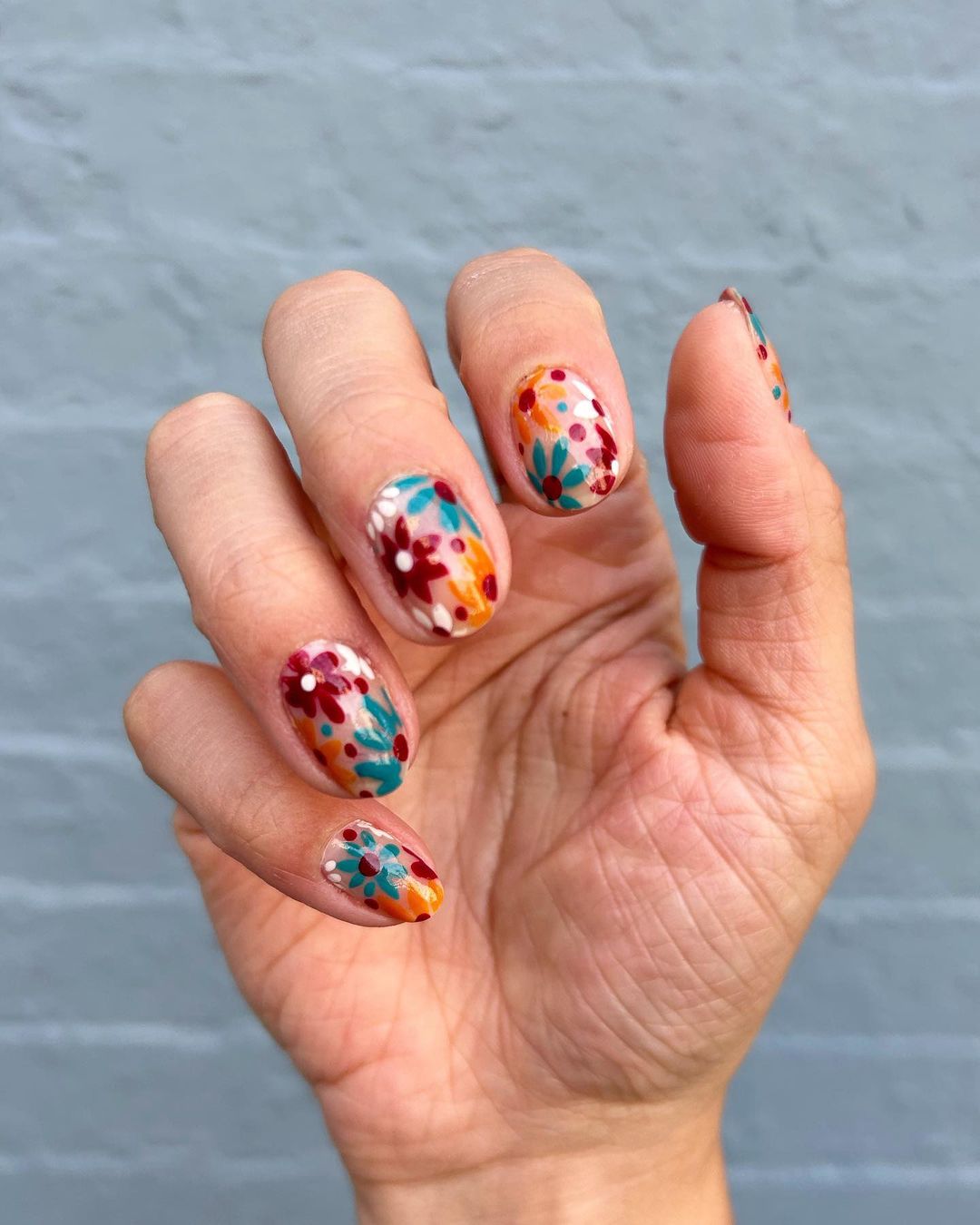 Fall Flower Nail Designs: Simple, Short, Acrylic, and Trendy 27 Ideas