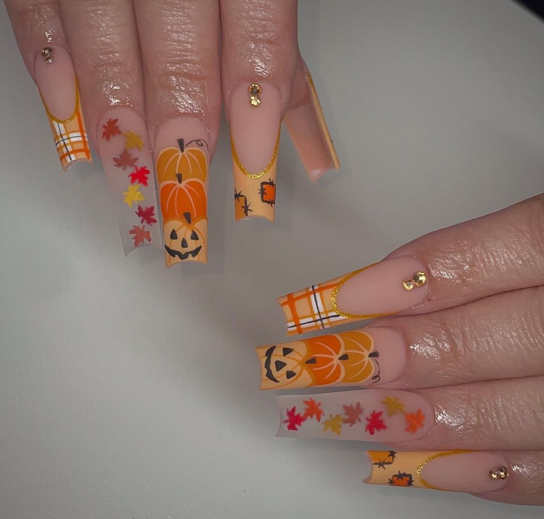 Fall Plaid Nails 2024: 23 Ideas for Cute and Trendy Designs