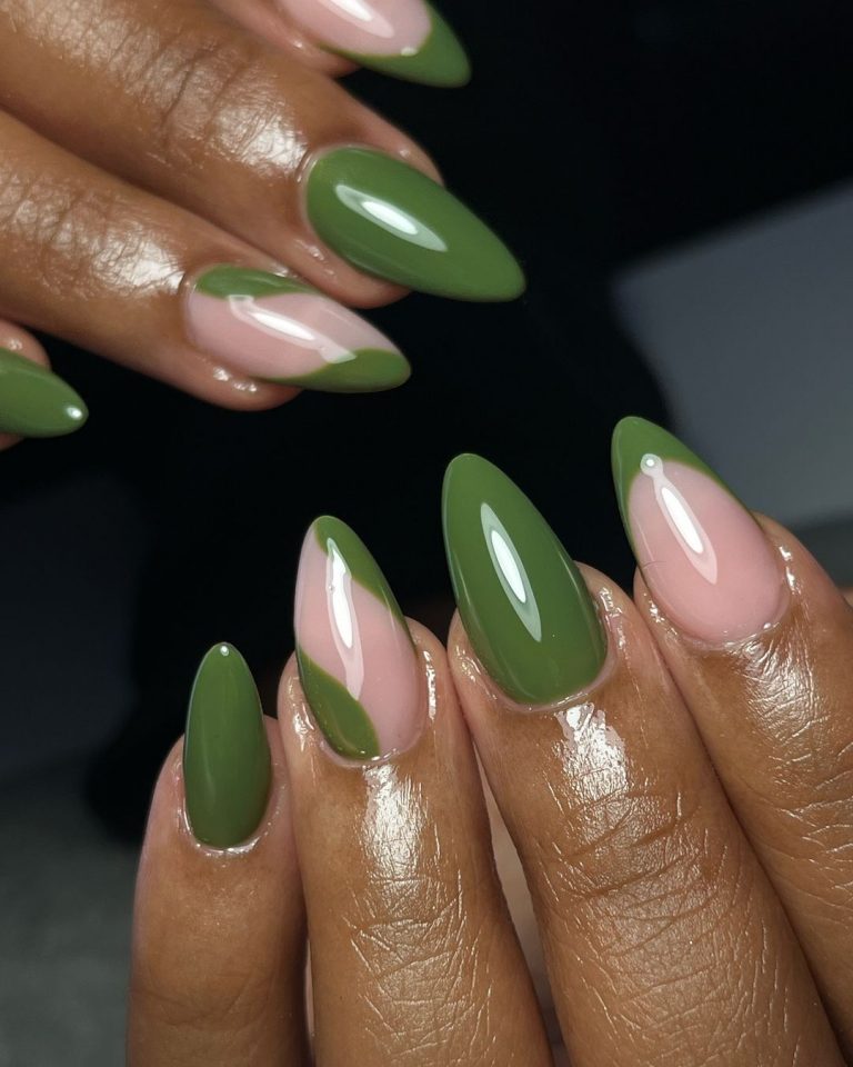 25 Trendy Olive Green Fall Nails Ideas: Acrylic, Designs, and More