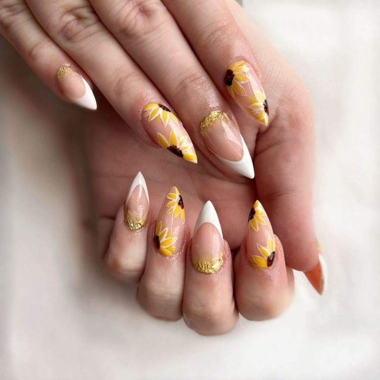 Fall Sunflower Nails 25 Ideas: Cute Designs, Trends, and Acrylic Art