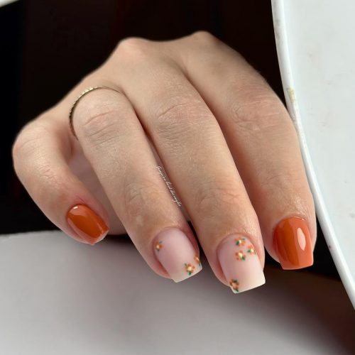 Fall Flower Nail Designs: Simple, Short, Acrylic, and Trendy 27 Ideas