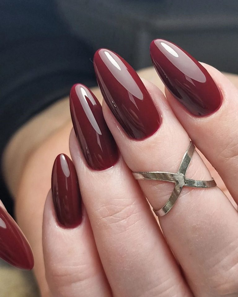 Maroon Fall Nails 26 Ideas - Burgundy Designs, Shapes & Colors