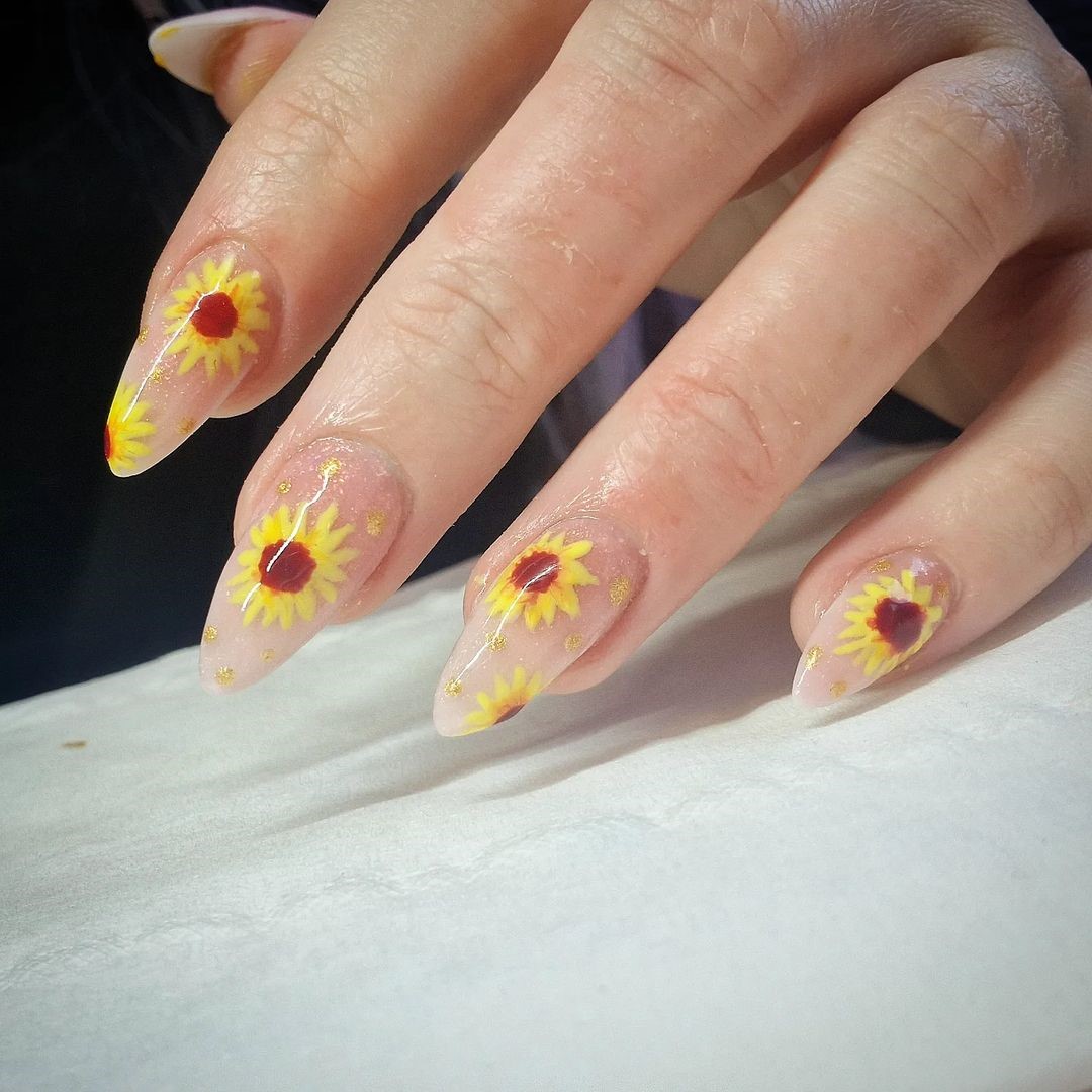 Fall Sunflower Nails 25 Ideas: Cute Designs, Trends, and Acrylic Art