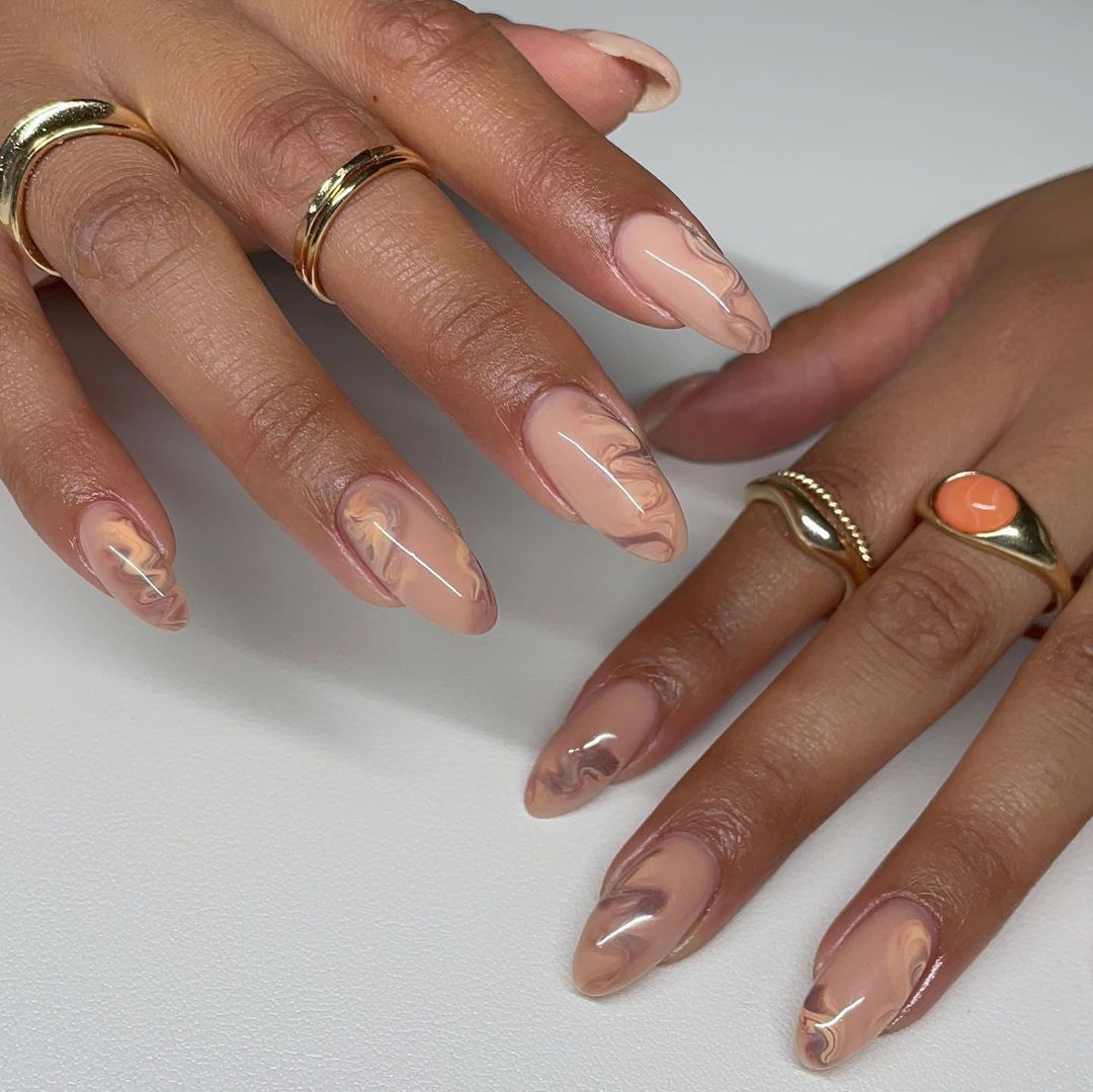 Fall Marble Nails: Trendy Designs and Inspiration for the Season 24 Ideas