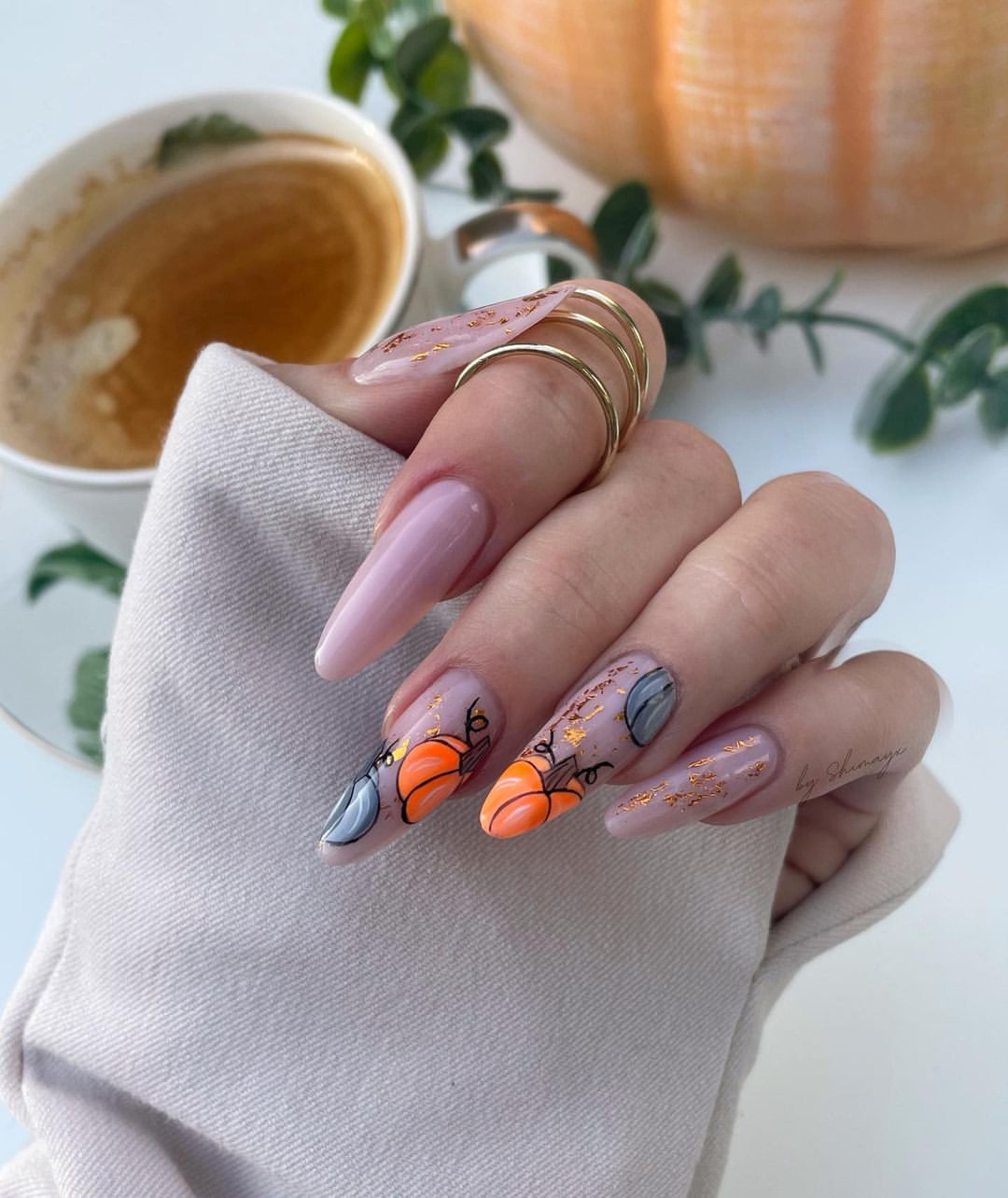22 Cute Fall Pumpkin Nails 2024 - Ideas, Designs, and Trends for Every ...