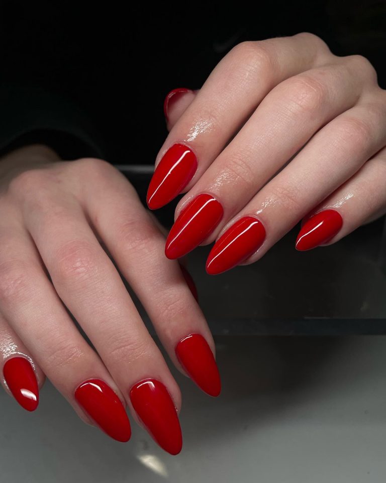 21 Stunning Cherry Red Nail Ideas: Designs, Shapes, Bling, Glitter, and ...