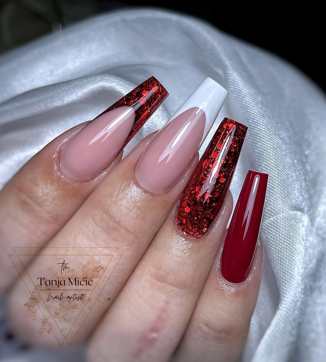 21 Stunning Cherry Red Nail Ideas: Designs, Shapes, Bling, Glitter, and ...