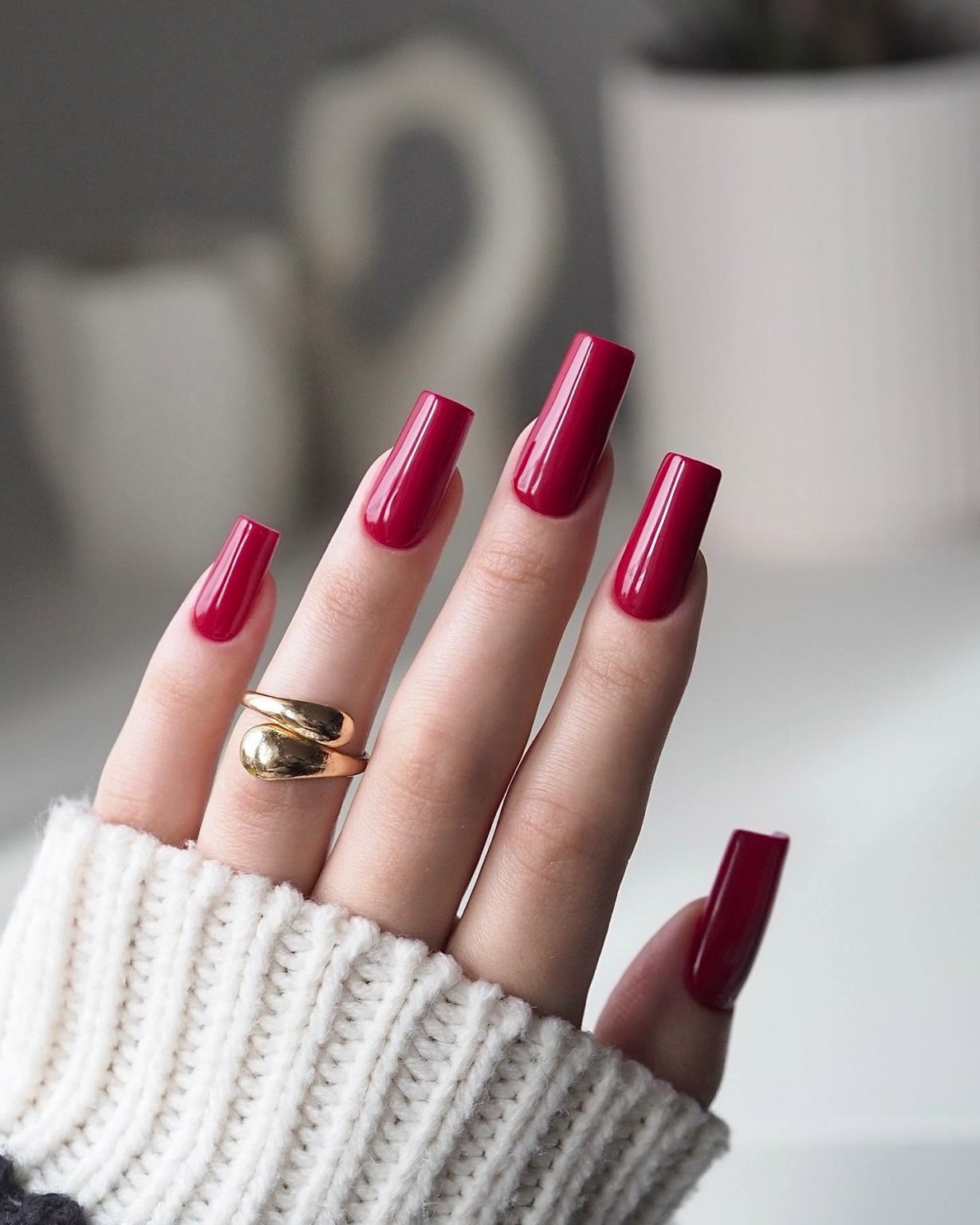 21 Stunning Cherry Red Nail Ideas: Designs, Shapes, Bling, Glitter, and ...