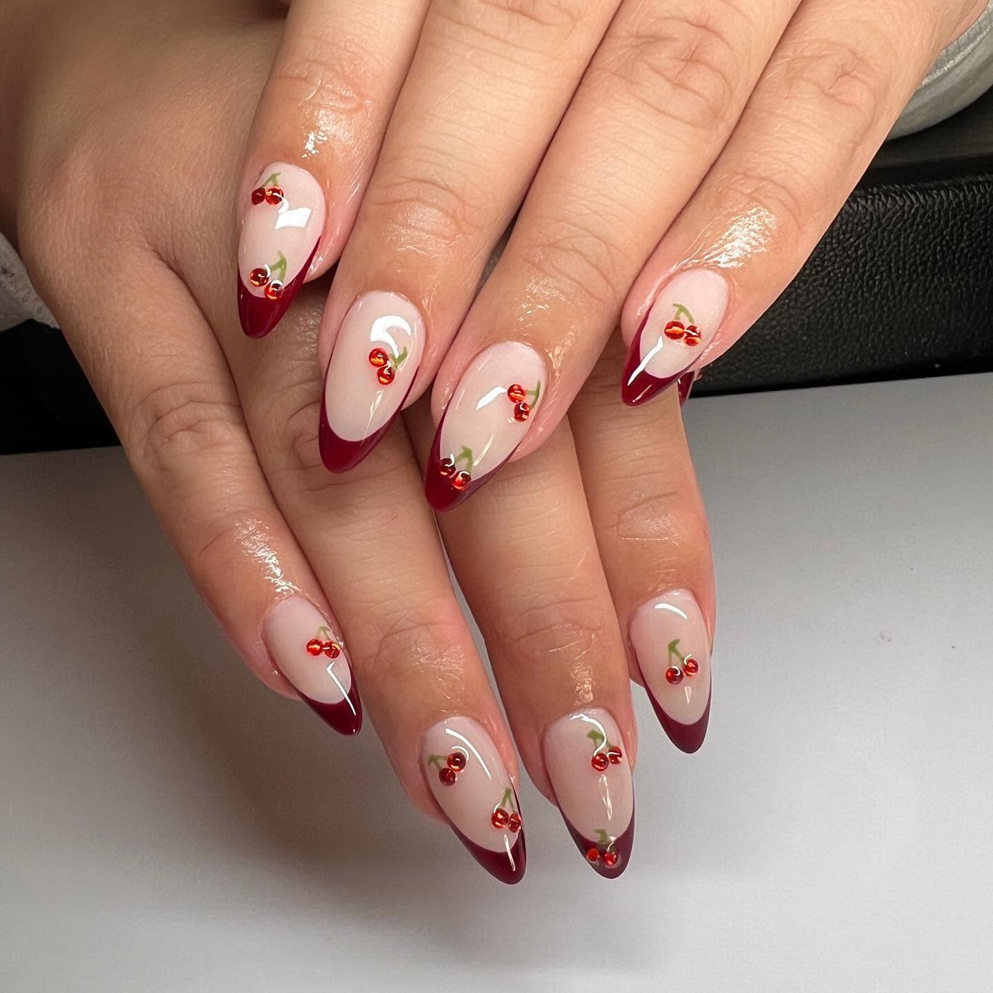 21 Stunning Cherry Red Nail Ideas: Designs, Shapes, Bling, Glitter, and ...