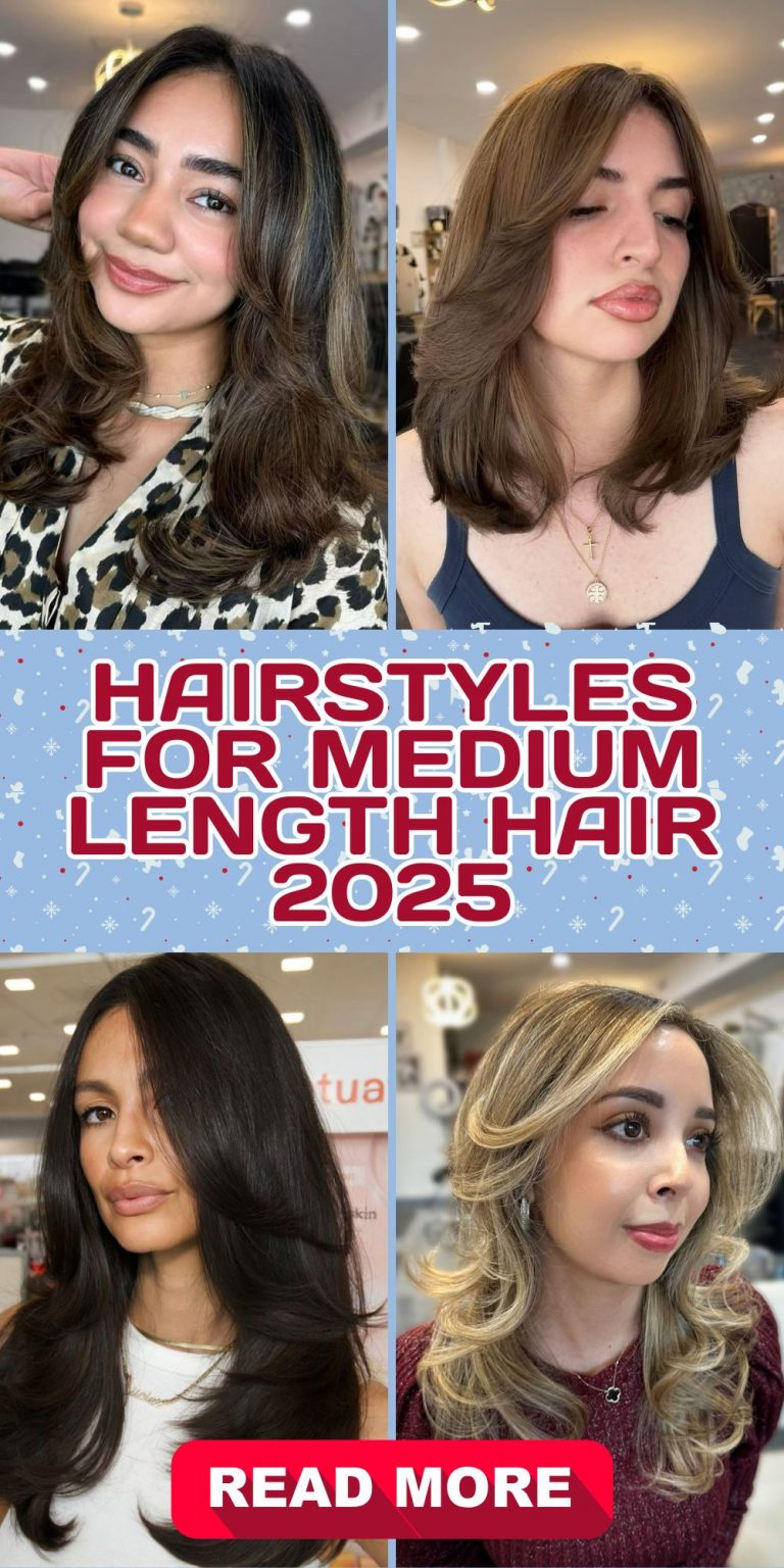 20 Hairstyles for Medium Length Hair 2025 - Easy, Formal, and Trendy Ideas