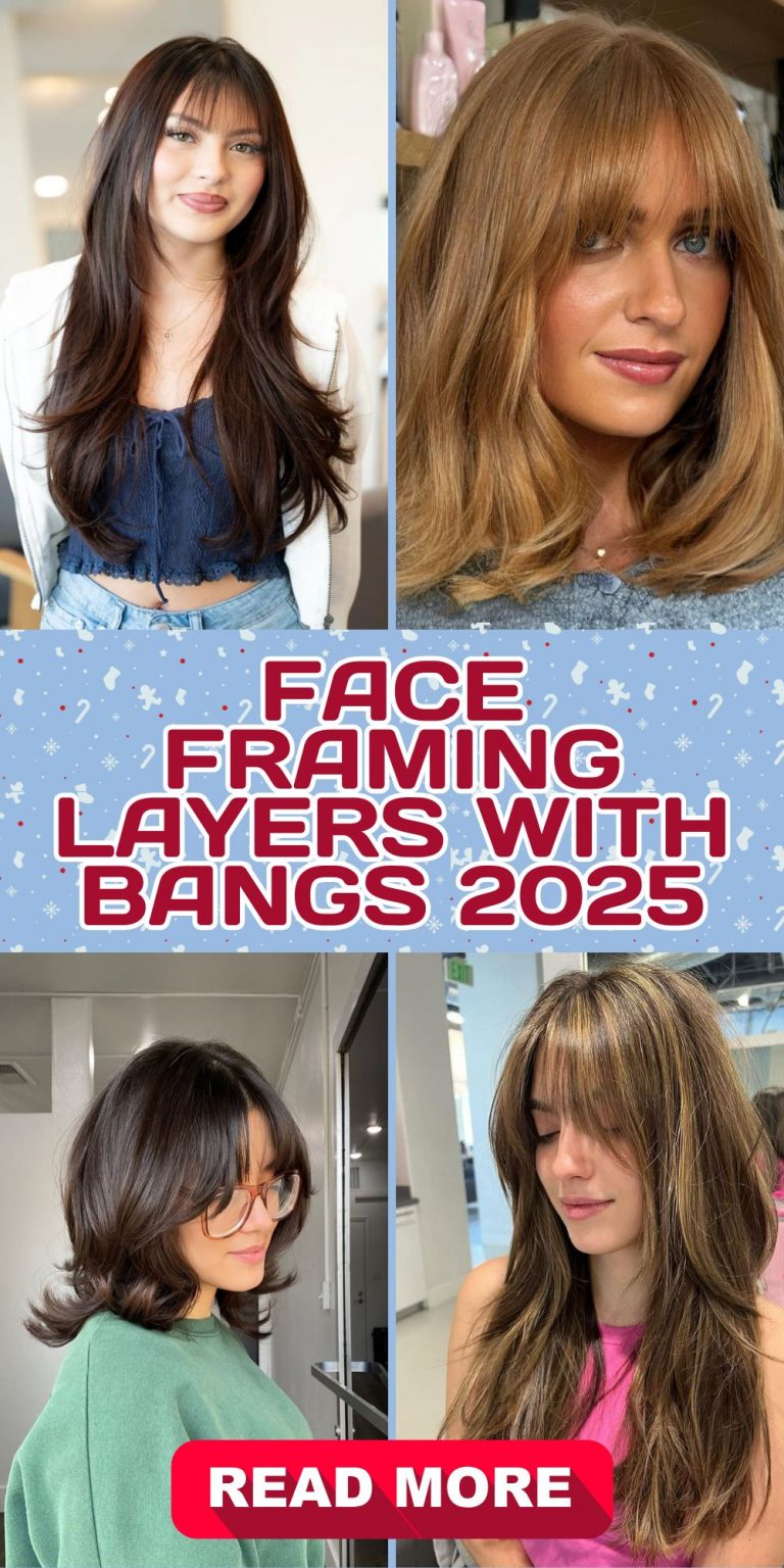 Face Framing Layers with Bangs: 23 Ideas for Long, Medium, and Short Hair